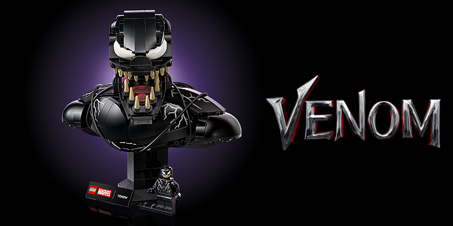 LEGO Marvel Venom Bust Revealed - BricksFanz